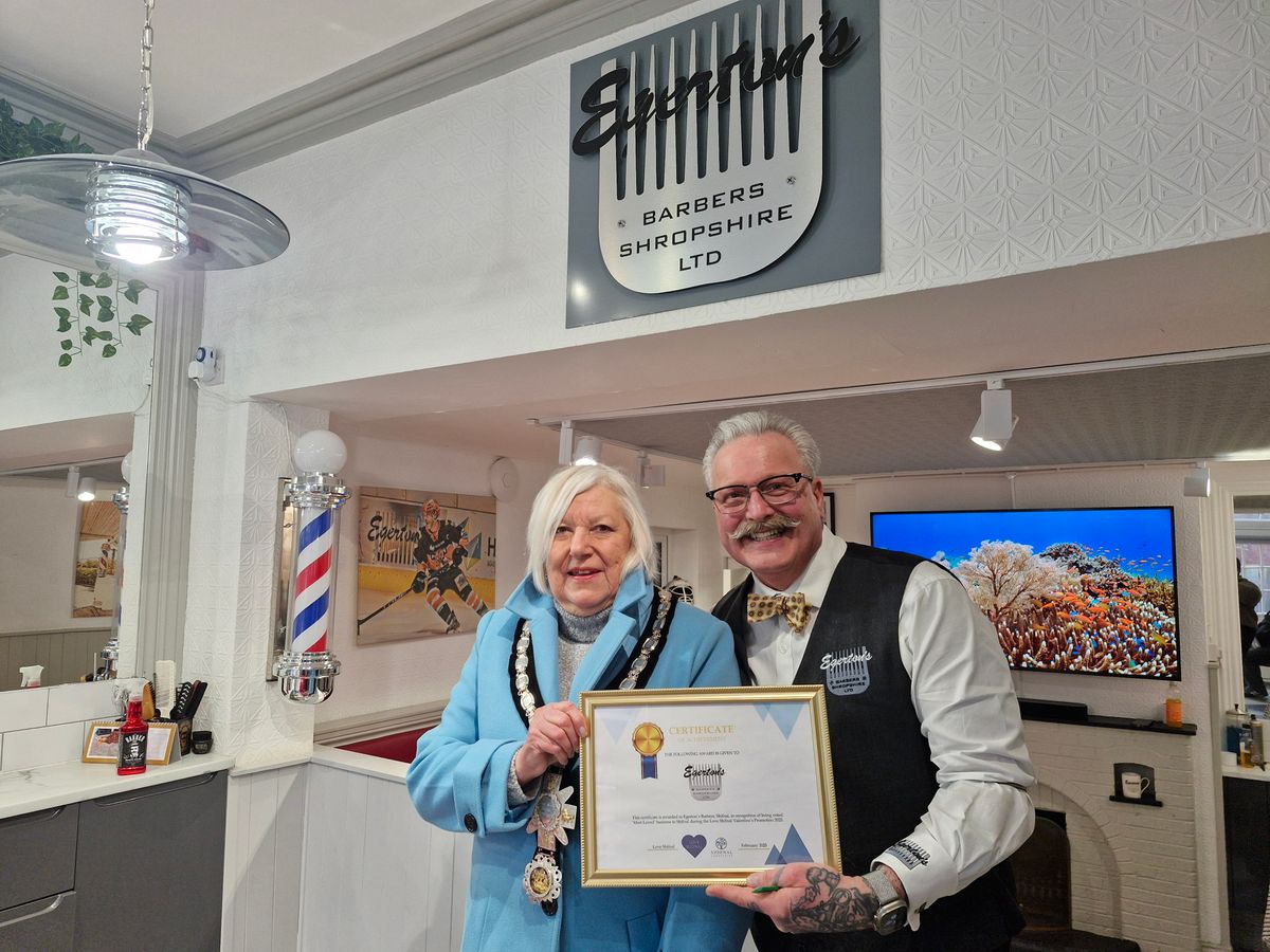 Mayor's recognition shows Shifnal barber shop is a cut above the rest ...