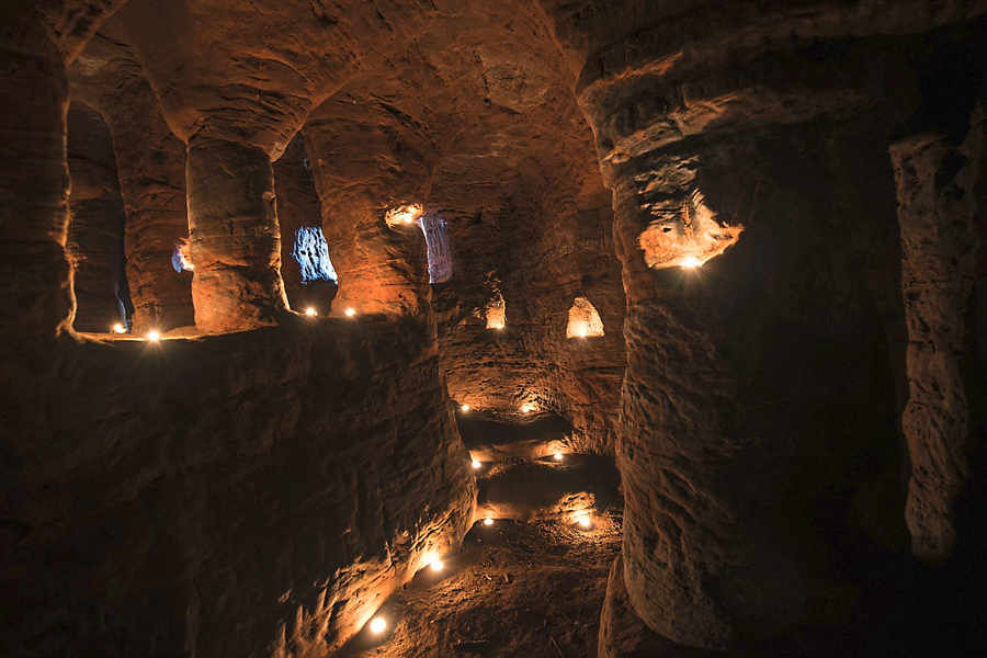 See the secret Knights Templar caves beneath a Shropshire field ...