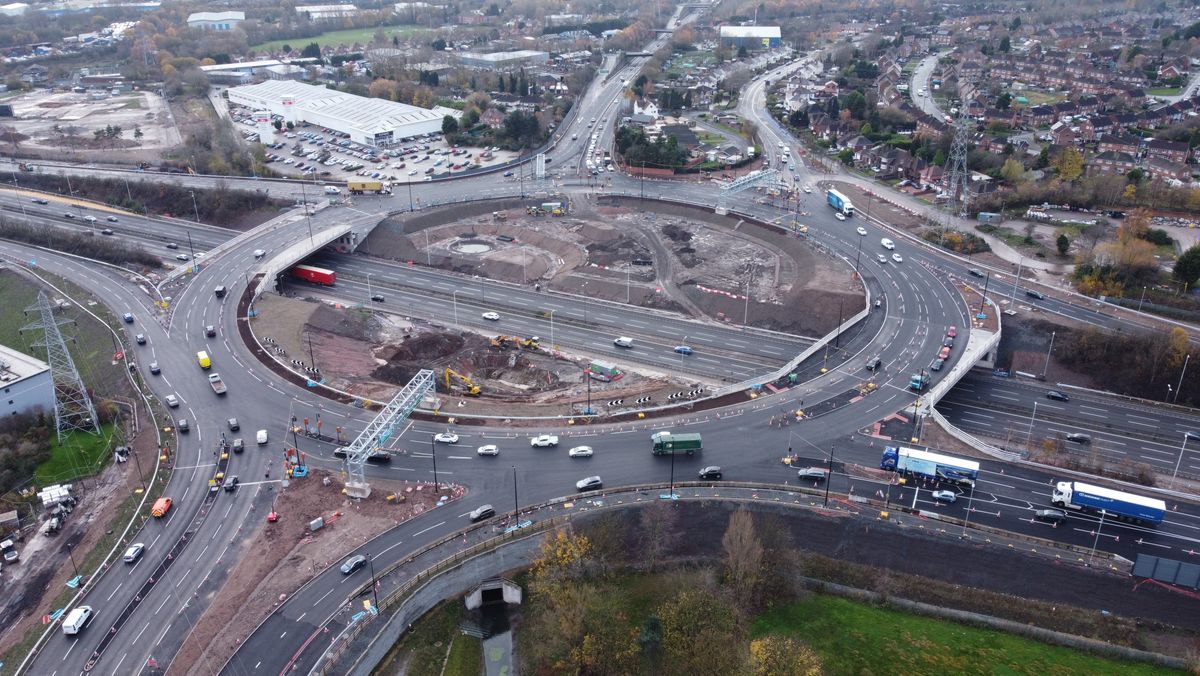 Bosses hope to finally have M6 Junction 10 roundabout fully open this ...