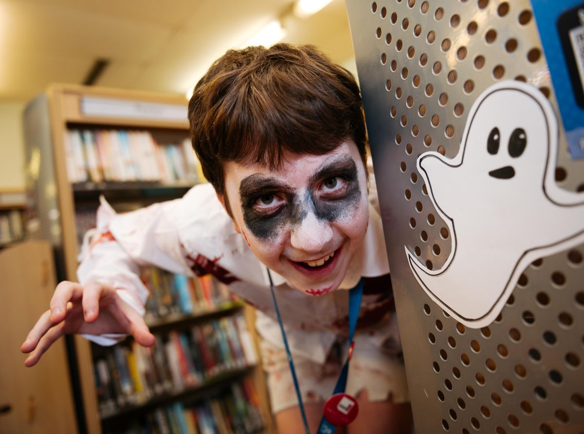 Spooky goings on at Market Drayton Library as children dress up for the ...