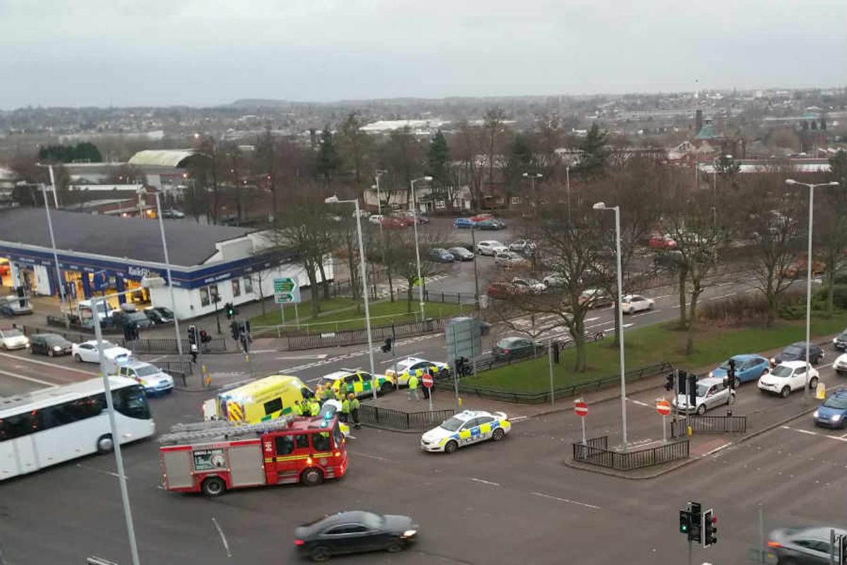 Wolverhampton police car crash causes big delays | Express & Star