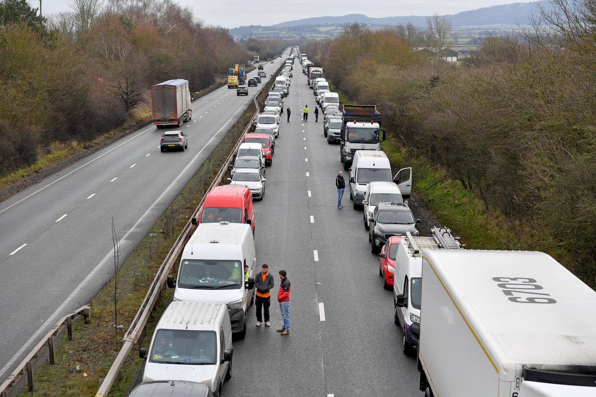 Five vehicle crash involving HGV closes A5 towards Shrewsbury ...