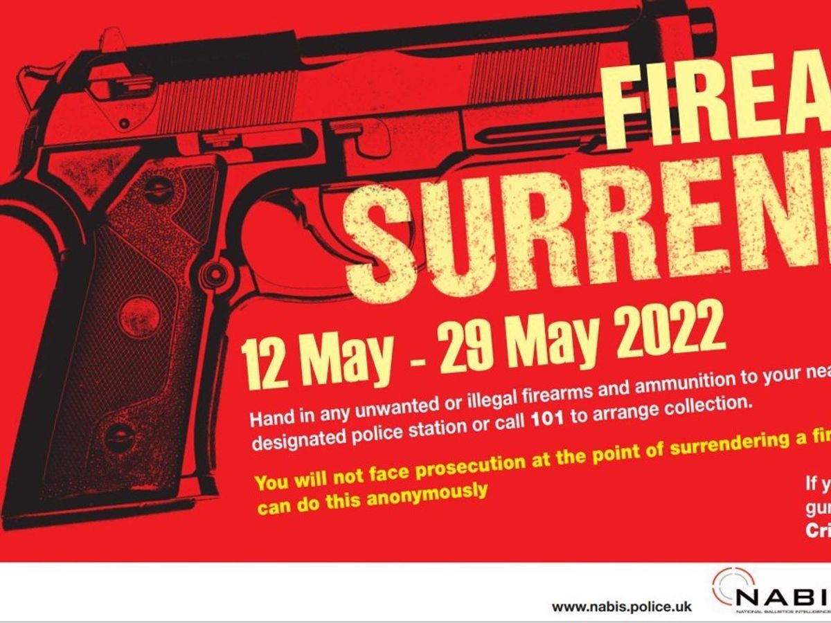Hand in guns anonymously as part of two-week firearm surrender ...