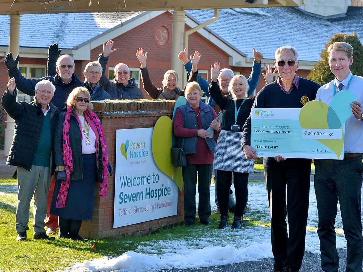 Telford hospice receives £20,000 thanks to Rotary Tree of Light ...