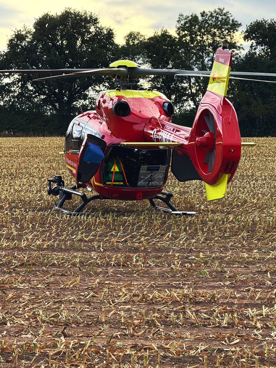 Two people taken to hospital, one by air ambulance, after north ...