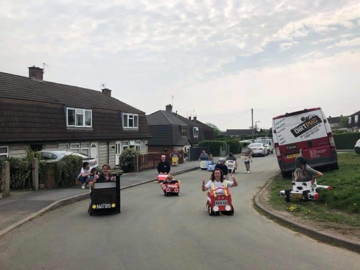 Drat, and double drat!: Gobowen neighbours hold lockdown Wacky Races ...