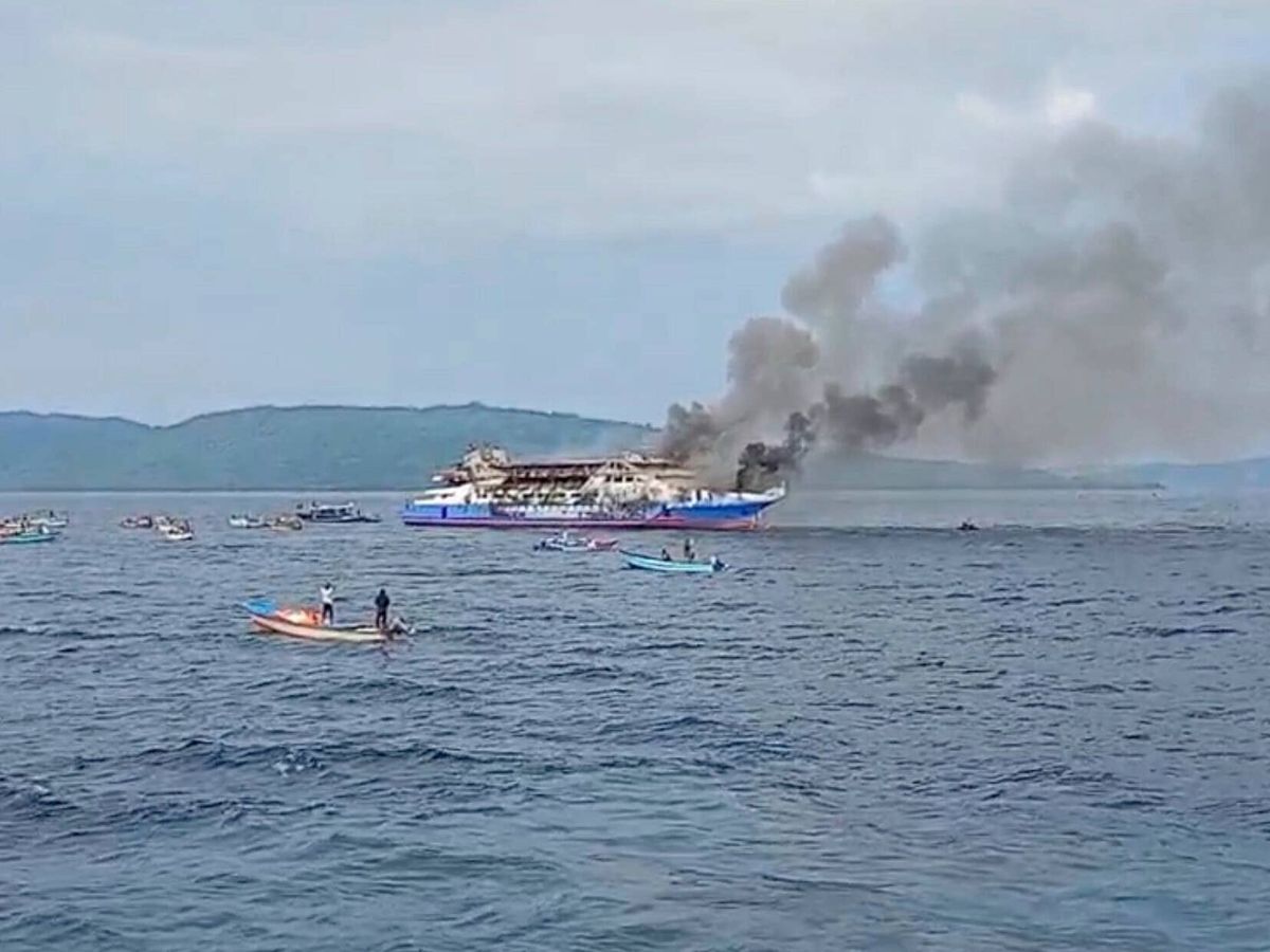 At least five dead after Indonesian passenger ferry catches fire at sea ...