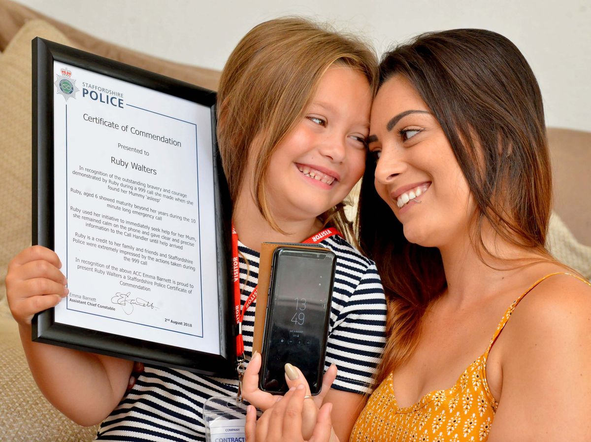 Superstar six-year-old uses mum's thumb to call 999 | Express & Star
