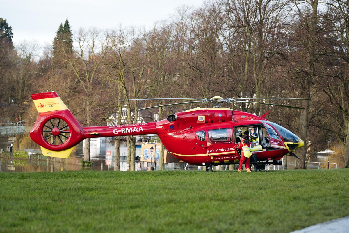 Motorcyclist airlifted to hospital with serious head injuries after crash near Cannock Chase ...