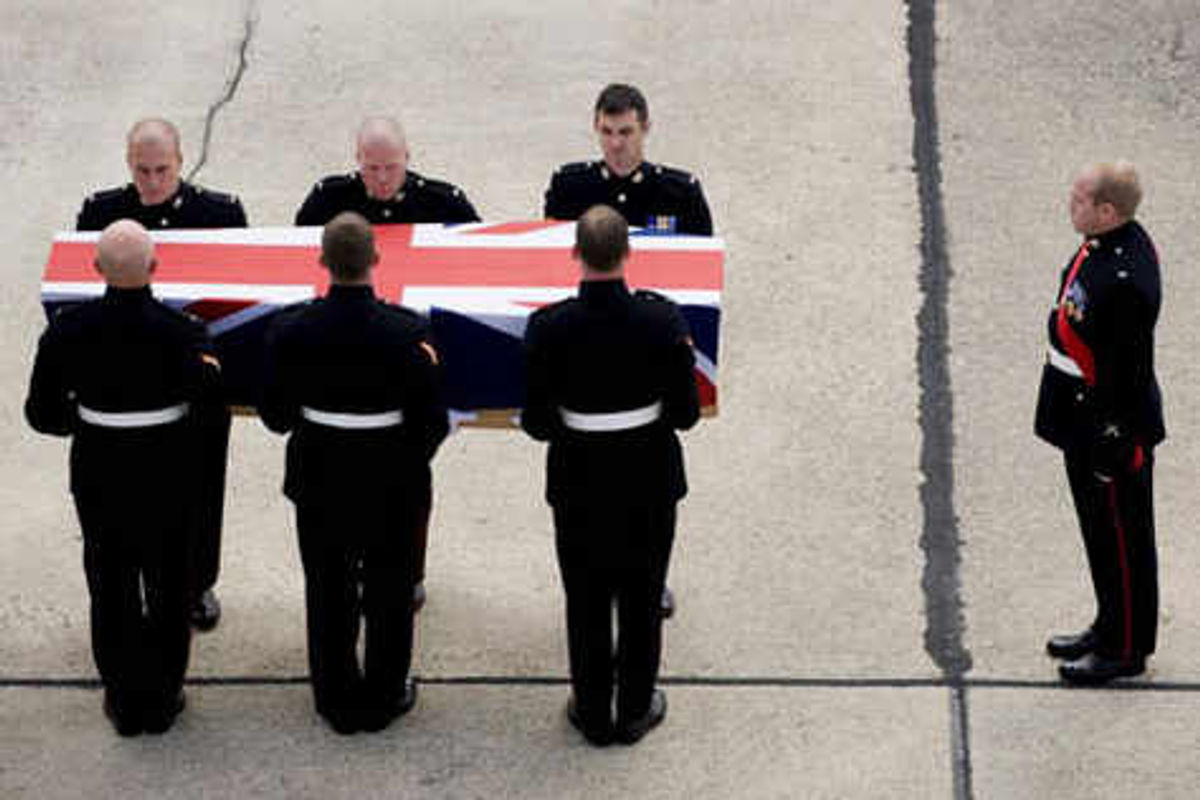 Marine hero Jonathan Crookes is repatriated | Express & Star