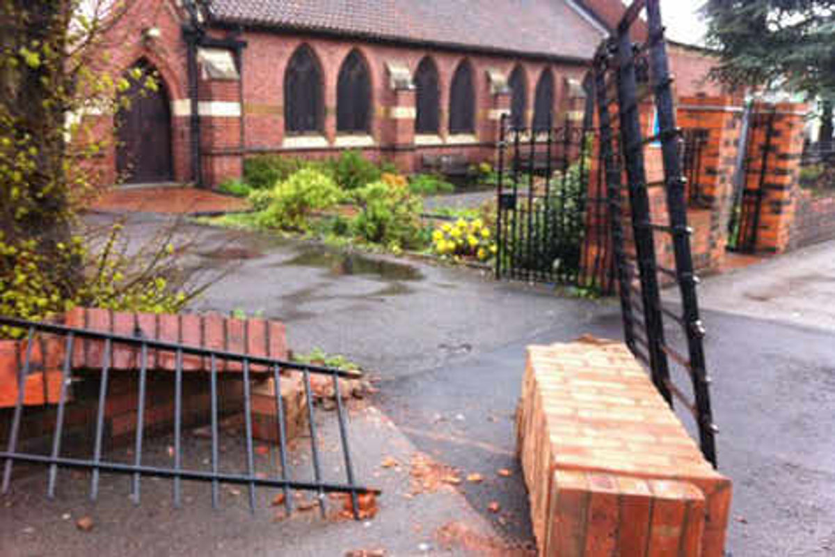 Iron gates ripped off church wall | Express & Star