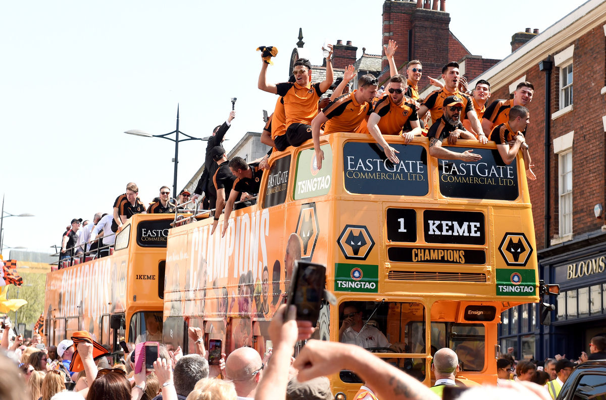 WATCH: Wolves celebrate title-winning season during open-top bus parade ...