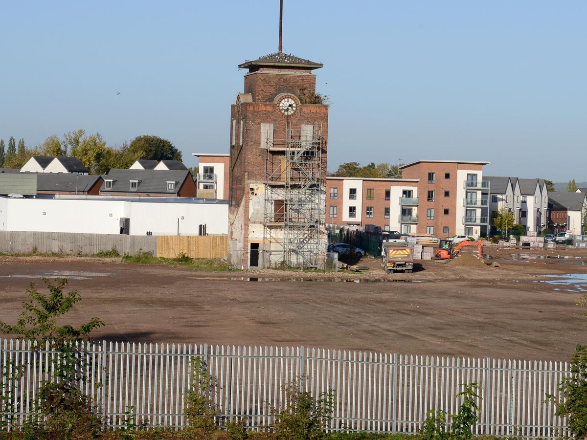 Going, going... gone: Just the clock tower left after Wolverhampton ...