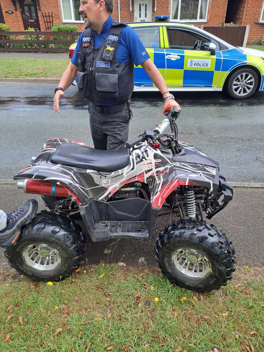 Quad bike seized in Shrewsbury and rider written up for no insurance and no licence | Shropshire ...