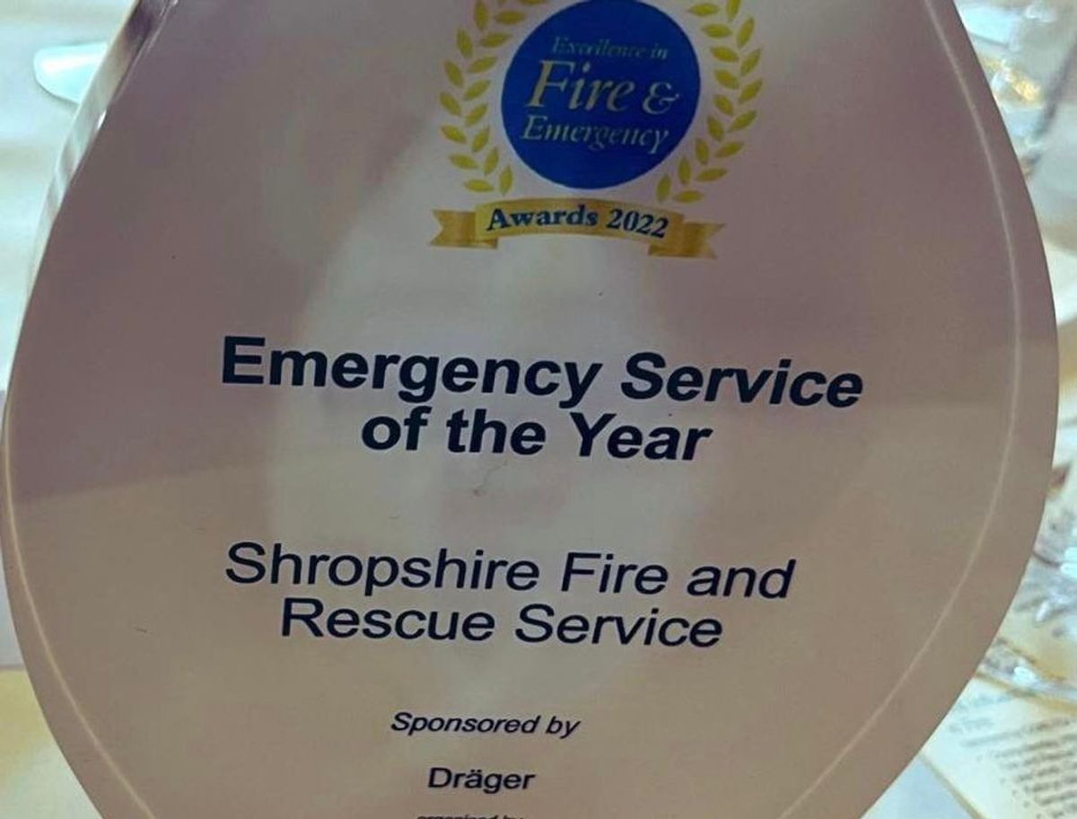 Shropshire Fire and Rescue named emergency service of the year at top ...