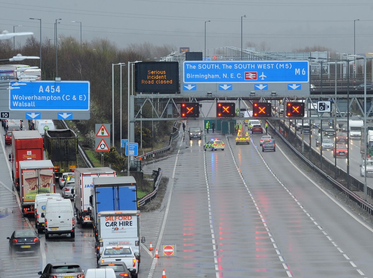 M6 closed for several hours after death of man hit by lorry | Express ...