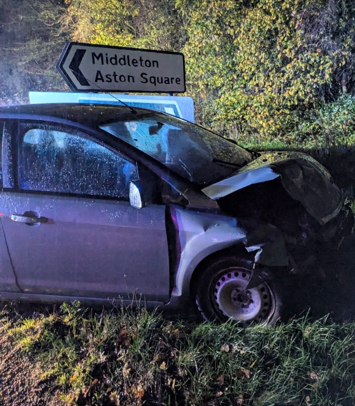 Crash photos show the scene after a two vehicle road collsion in ...