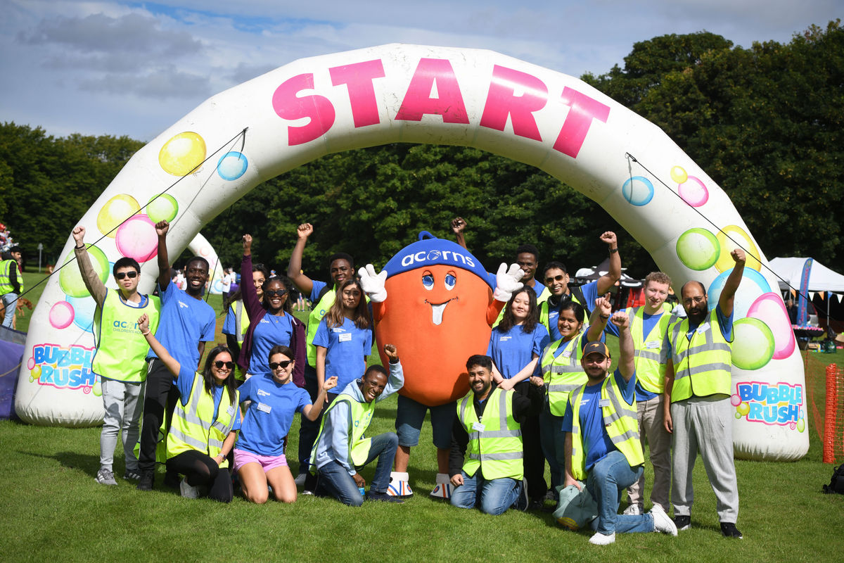 Make a splash for a good cause by volunteering at Acorns Bubble Rush ...