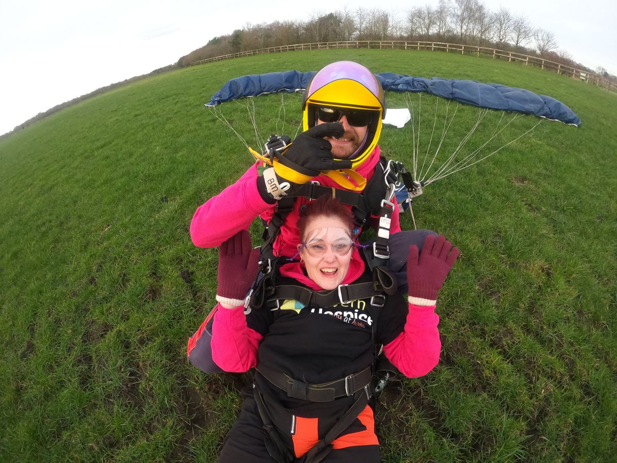 Thrill-seeking hospice volunteer 'still has her legs' after charity ...