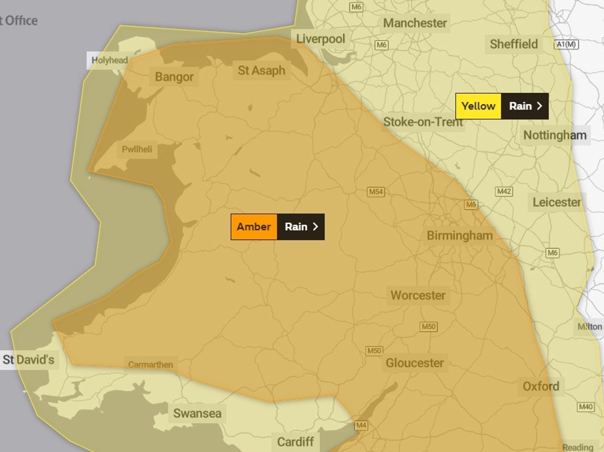 Severe weather warning for Shropshire and Mid Wales as rain lashes ...