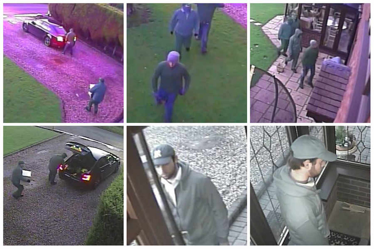 Burglary gang caught on camera as they raided Walsall home for its safe ...