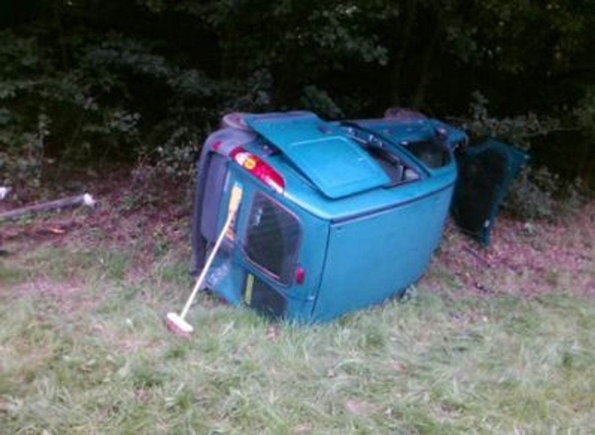 Van rolls in Telford A442 crash | Shropshire Star