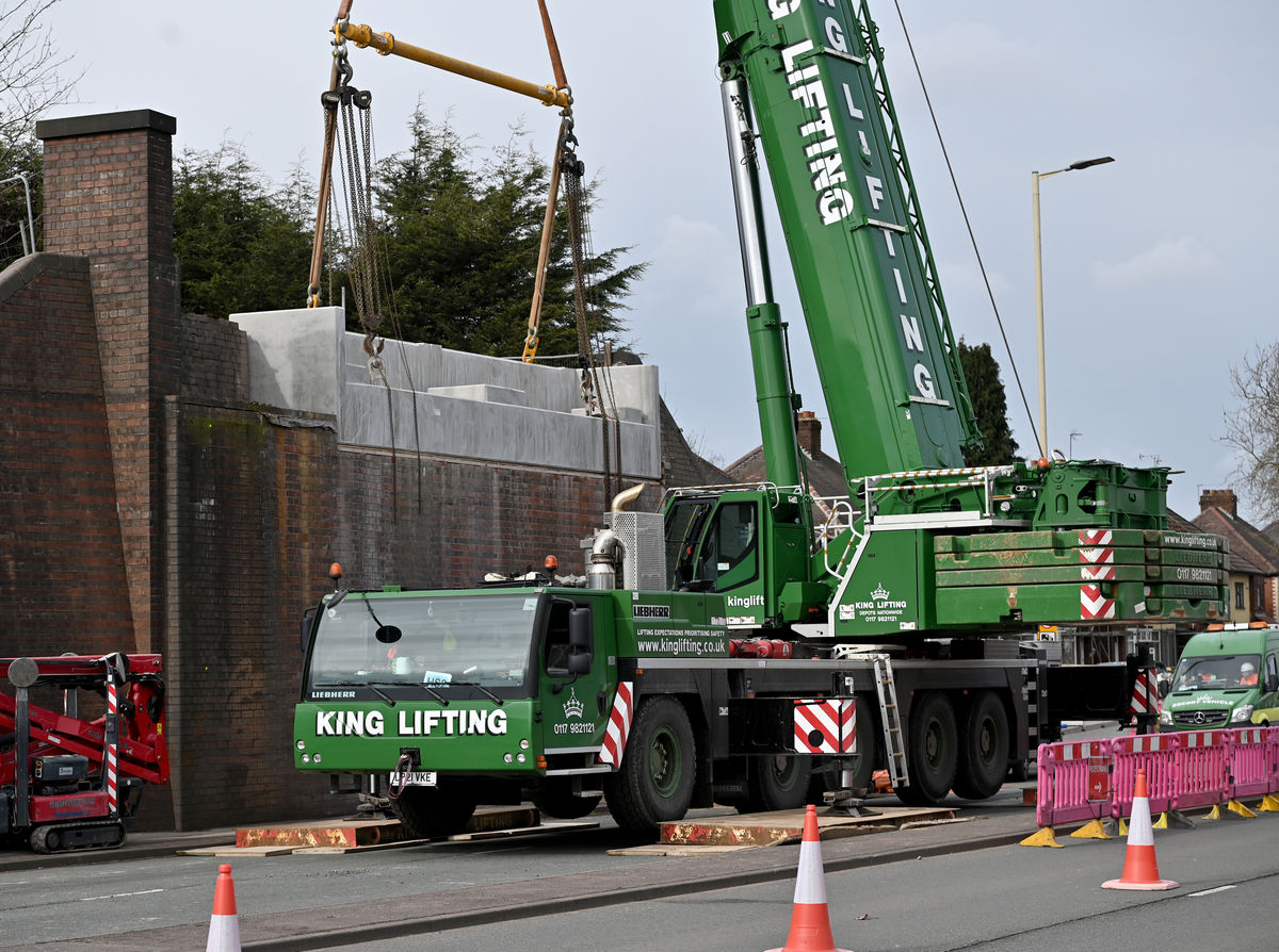 Watch: Work to install new tram bridge over Dudley main road starts ...