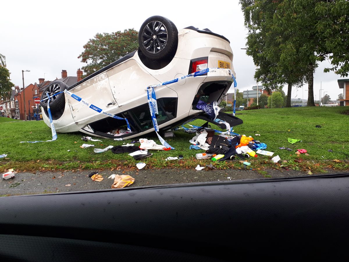 Car overturns in crash on Stourbridge ring road | Express & Star