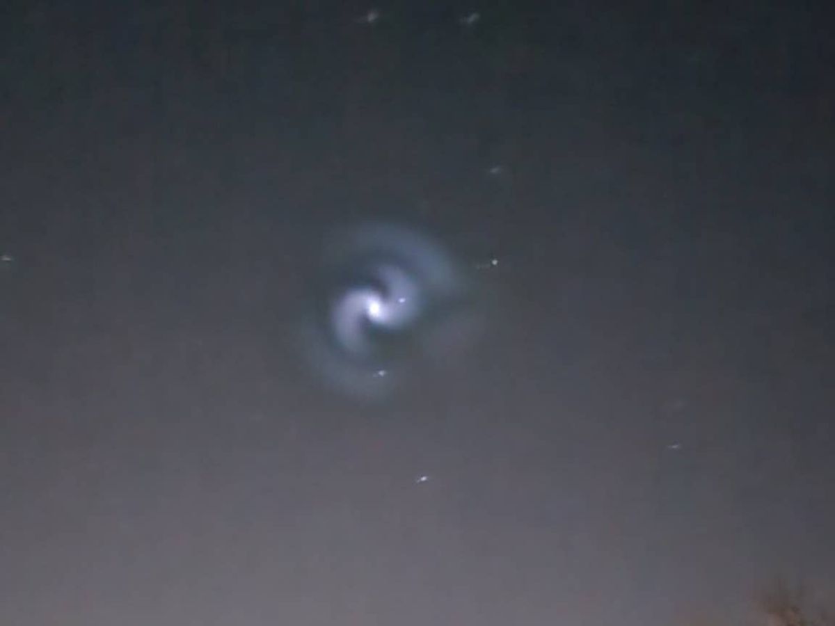 SpaceX launch more than 4,000 miles away blamed for glowing spiral in UK skies | Shropshire Star