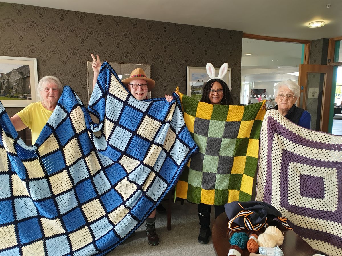 Close-knit retirement community crafts blankets for Severn Hospice ...