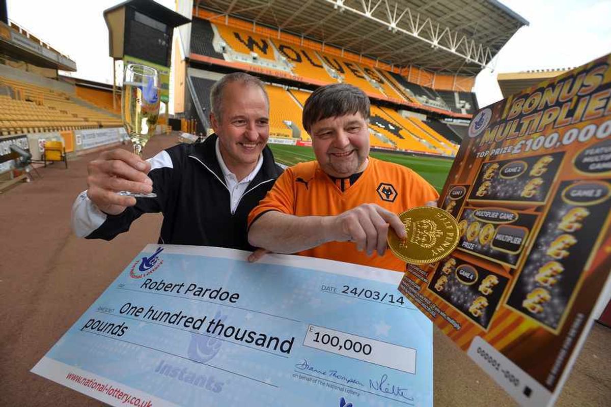 Telford Wolves fan scoops £100,000 on National Lottery scratchcard ...