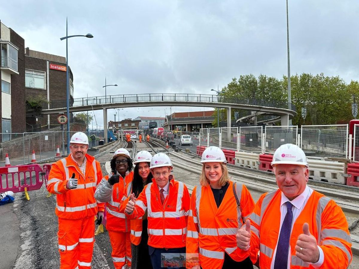 Government official checks on progress of Midland Metro expansion in ...
