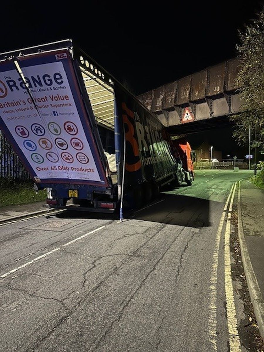 Road closed for several hours after HGV driver 'misjudged' height and ...