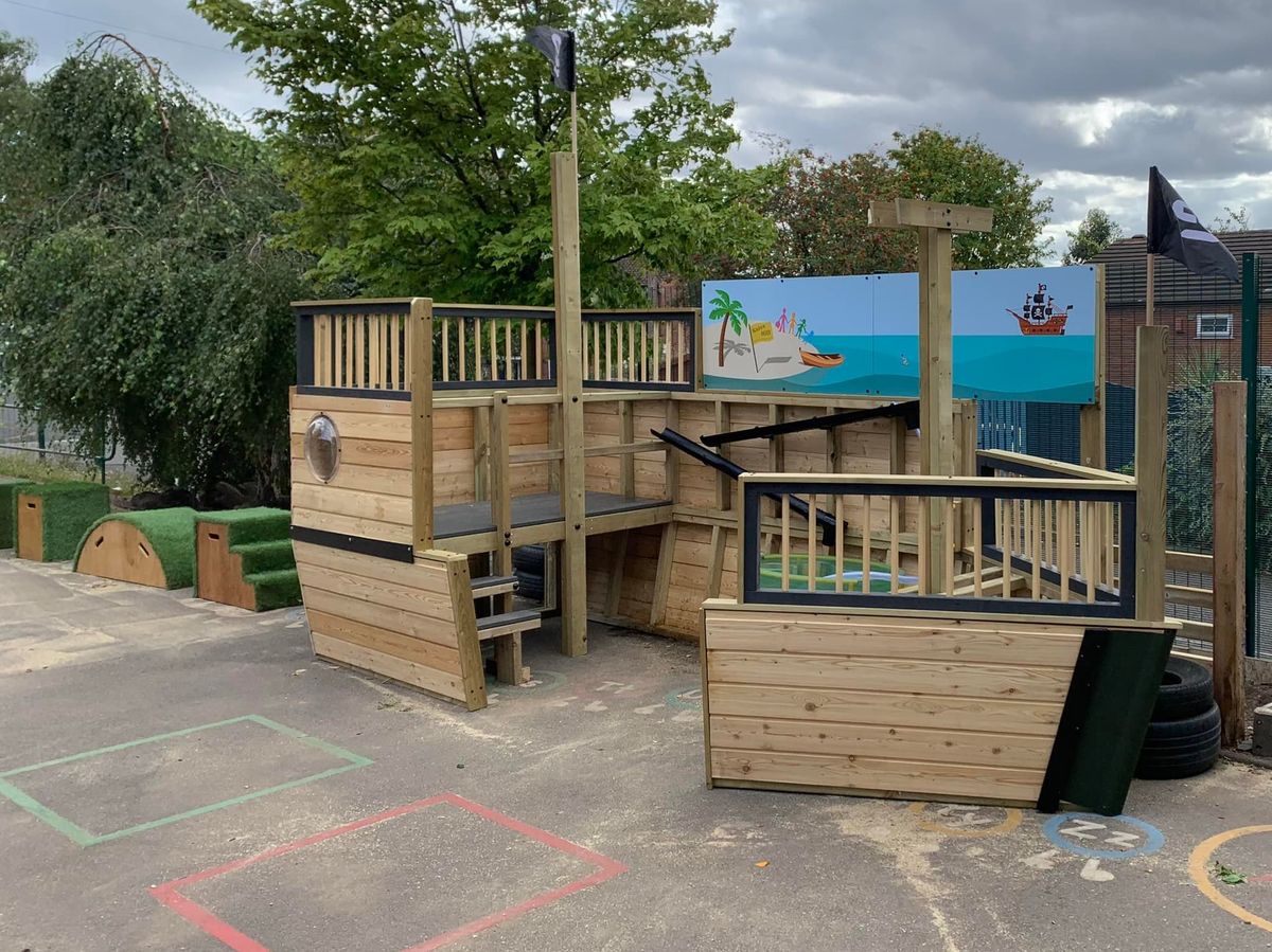Ahoy! Pirate ship built on playground at Dudley primary school after ...