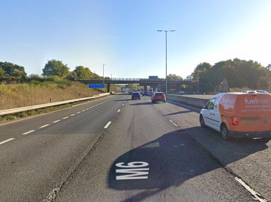 M6 fire: 'Significant traffic' as hay lorry bursts into flames on motorway near Birmingham ...
