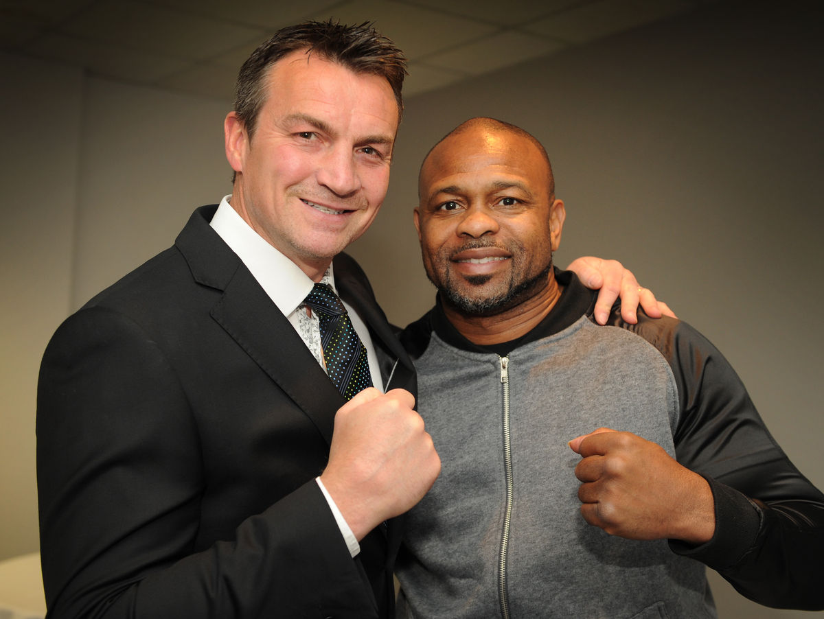 Boxing heroes Richie Woodhall and Roy Jones Junior reunite to knock out ...