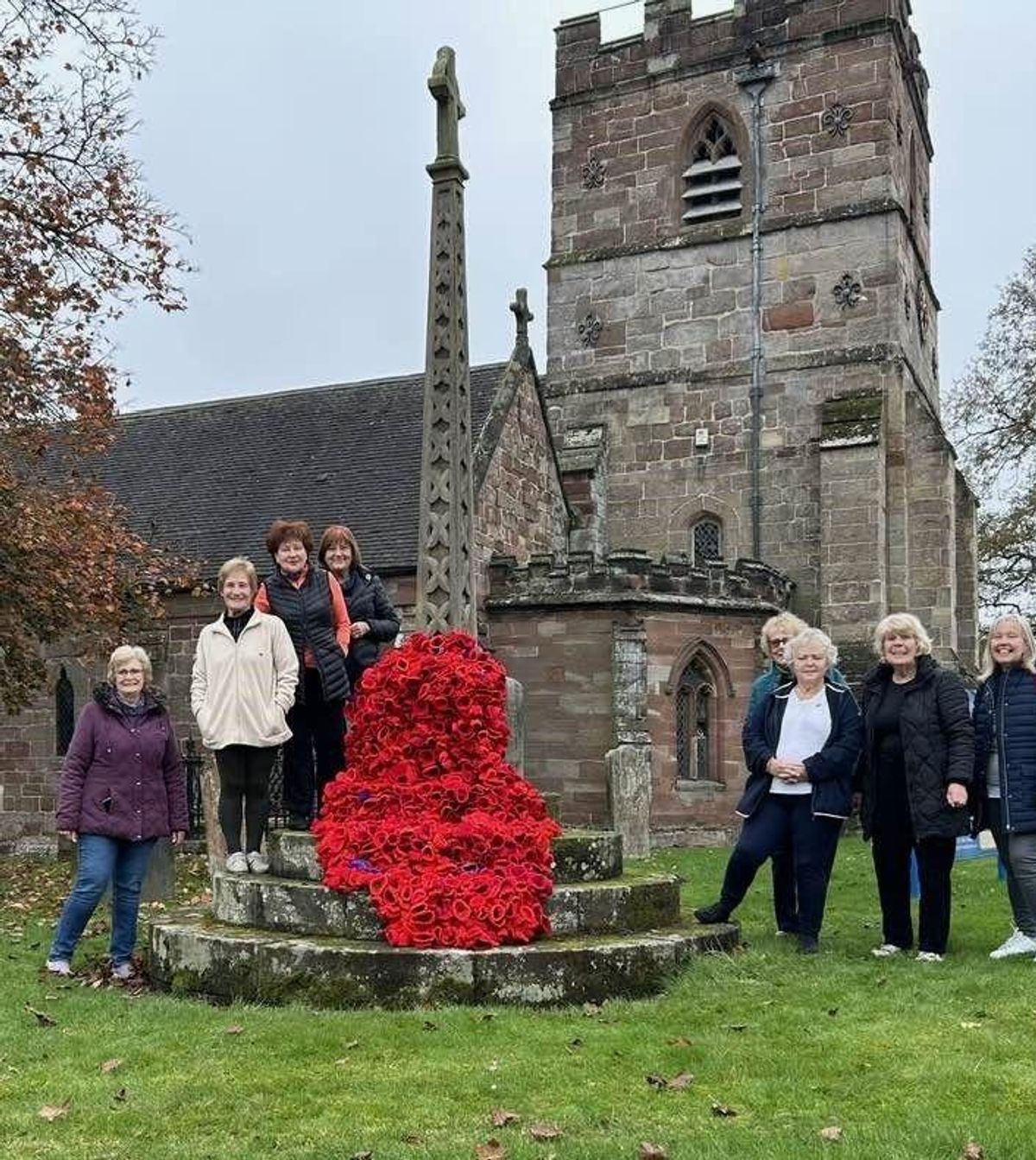 WI craft a cascade of poppies for Remembrance at Trysull | Express & Star