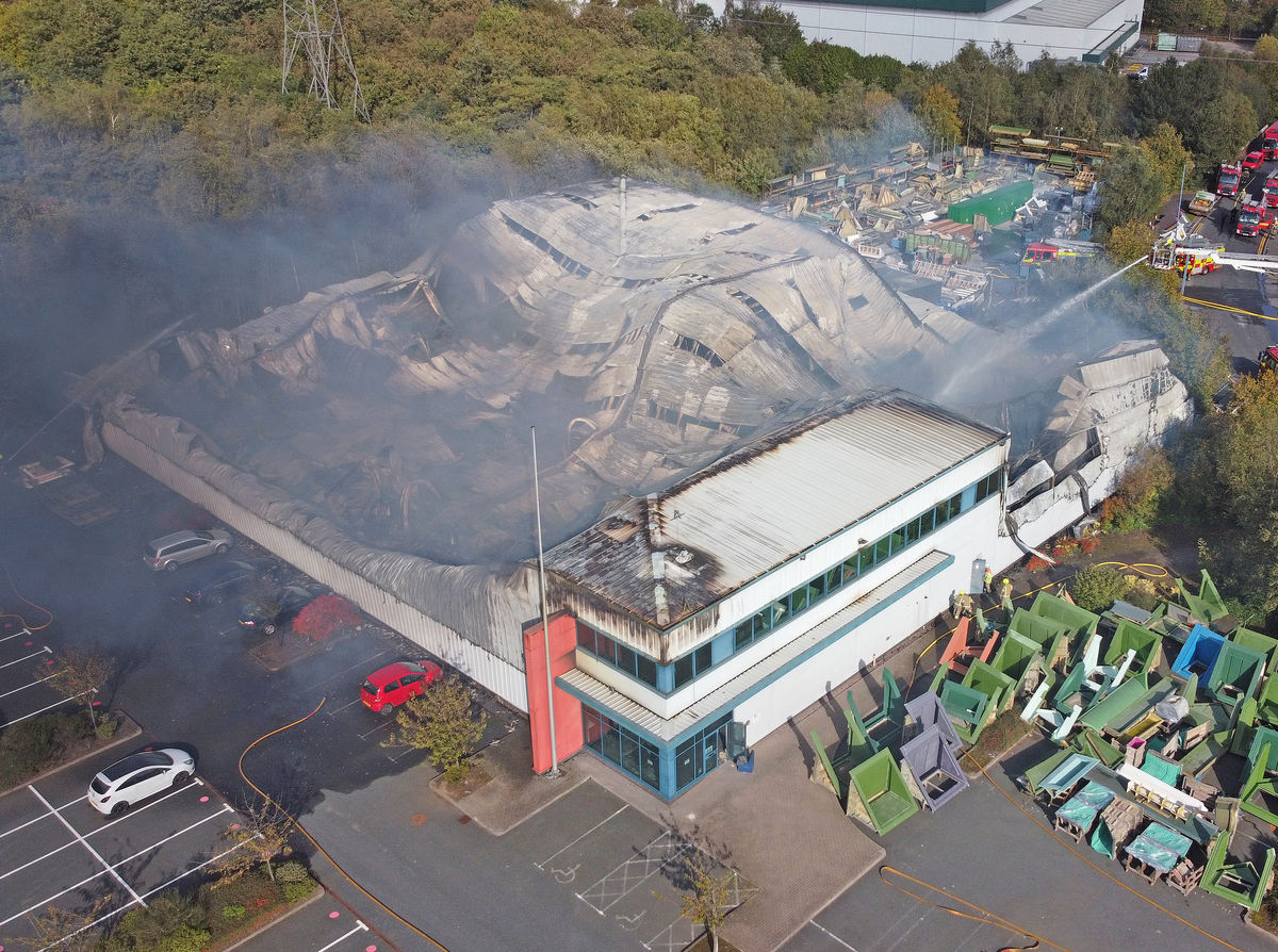 Photos show extent of Wednesbury factory fire damage which has left ...