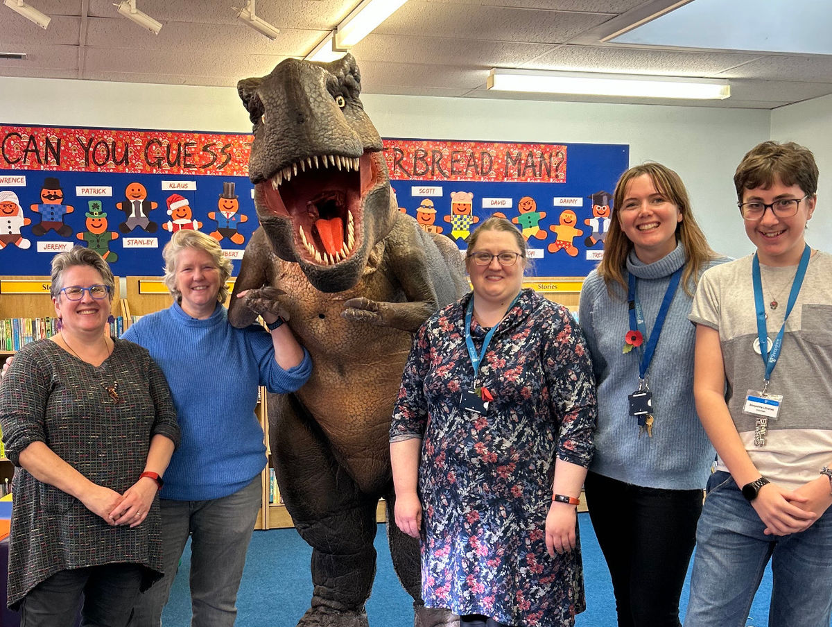 Roaring good time had at Market Drayton Library with arrival of ...