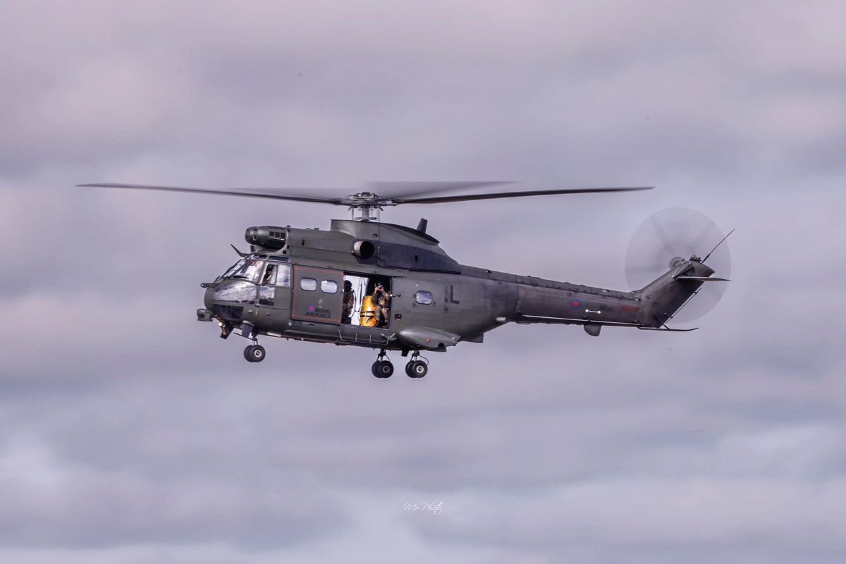 Three Puma RAF helicopters soar over Shropshire as they tour UK for the ...