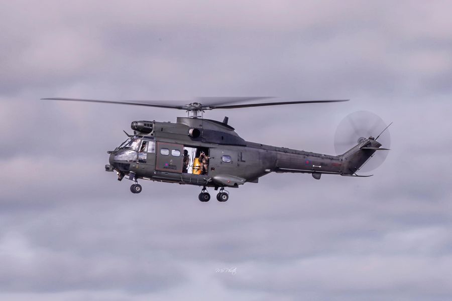 Three Puma RAF helicopters soar over Shropshire as they tour UK for the ...