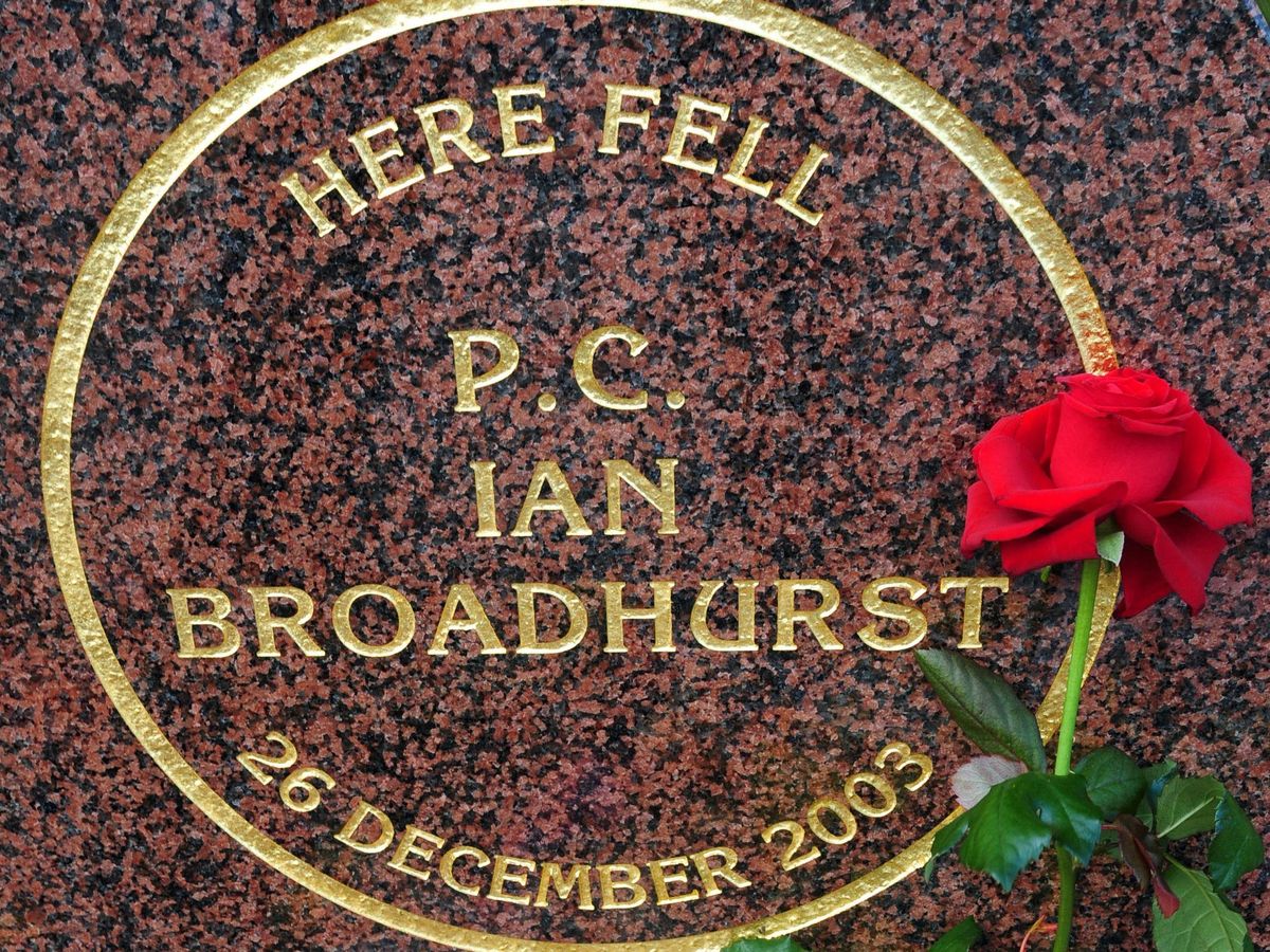 Police probe defacing of memorials of two murdered officers | Express ...