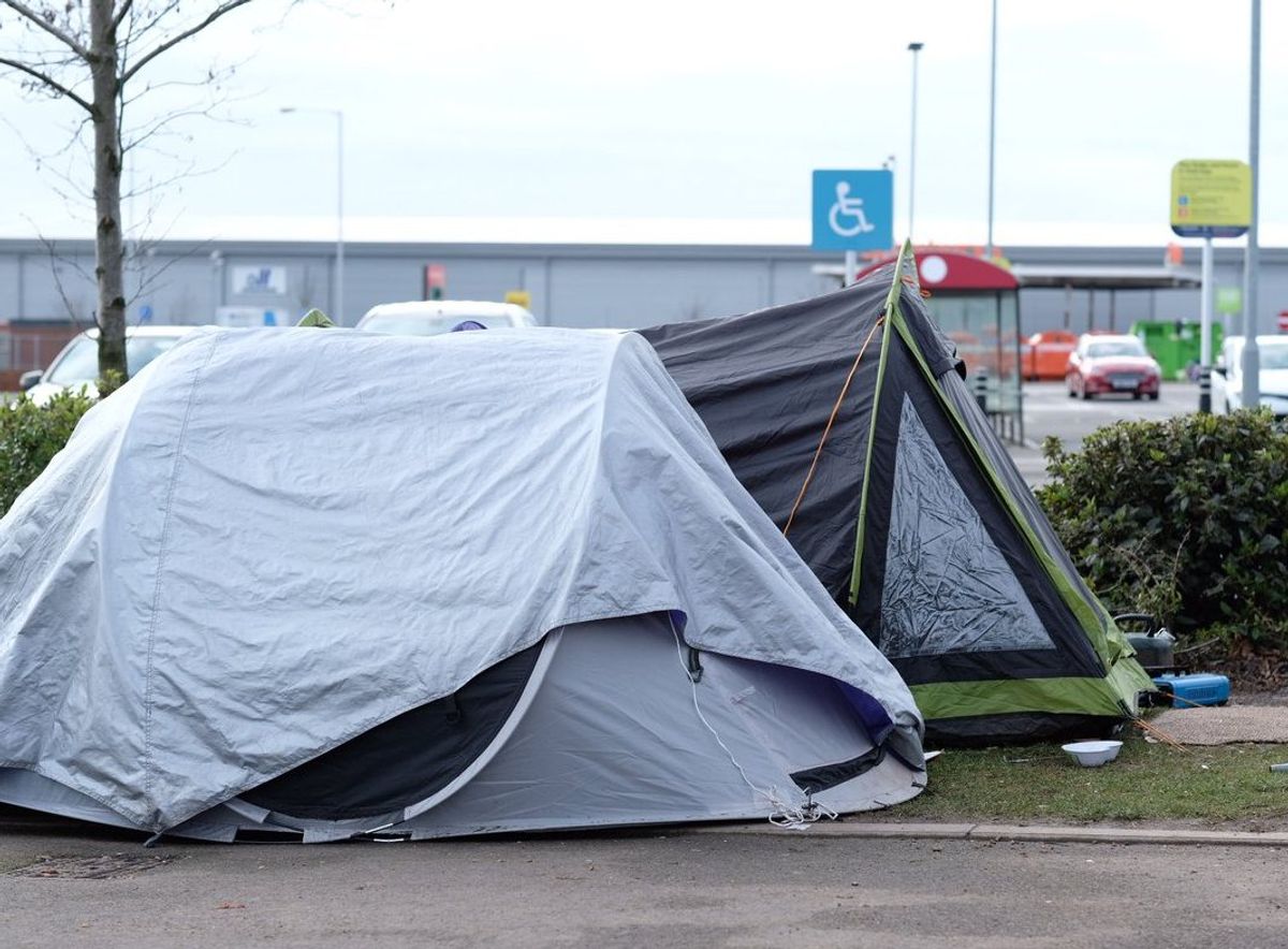 Homeless tents pitched next to Wednesfield Library | Express & Star