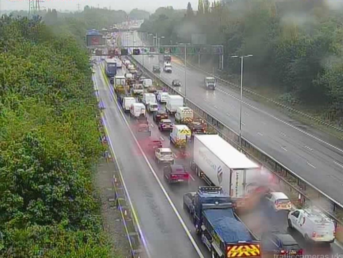 Major delays on M6 and M5 after man falls from bridge | Express & Star