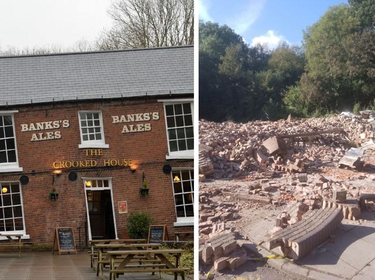 Crooked House campaigners renew pleas to rebuild 'Britain's wonkiest pub' during live TV ...