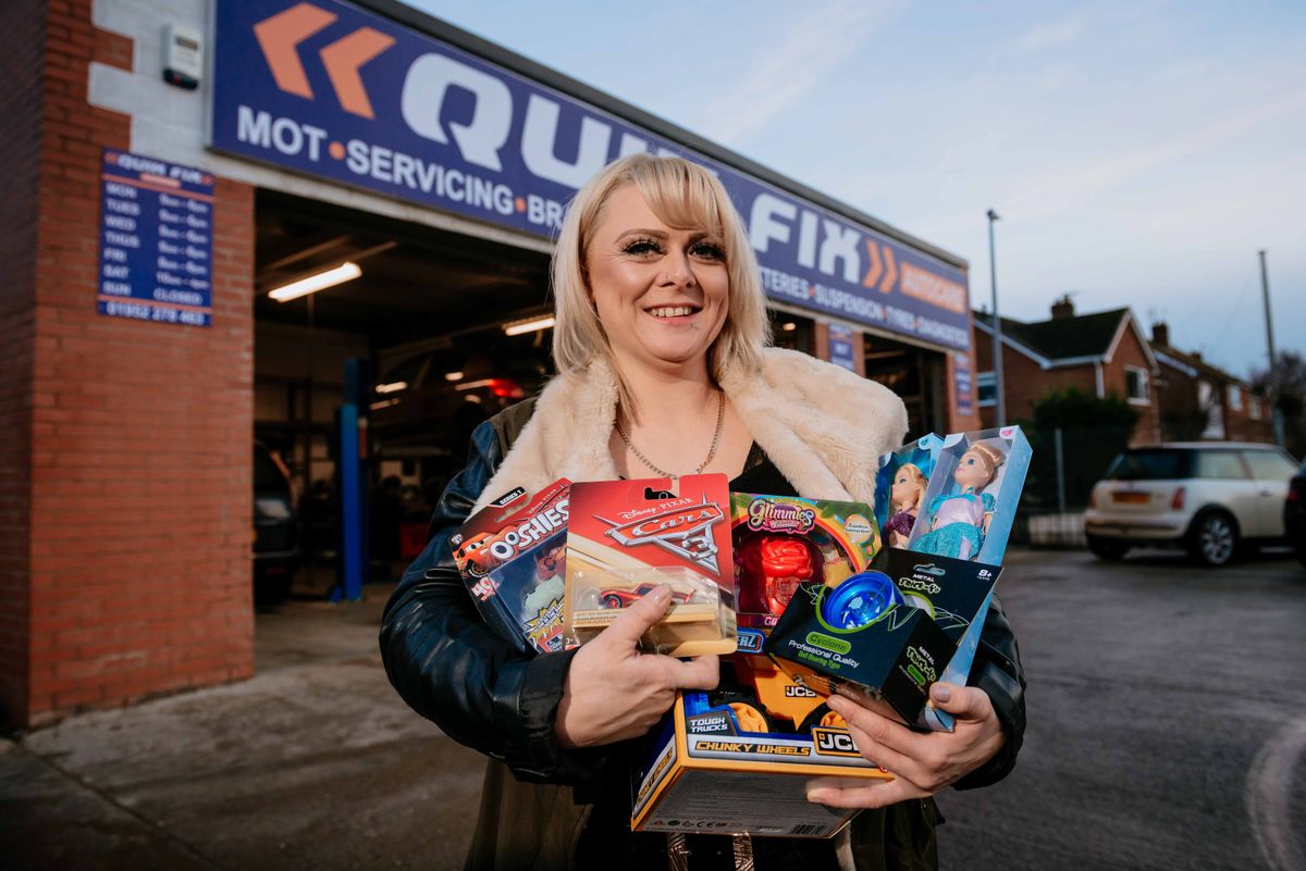 Telford garage fixing up Christmas with toy donation to sick children ...