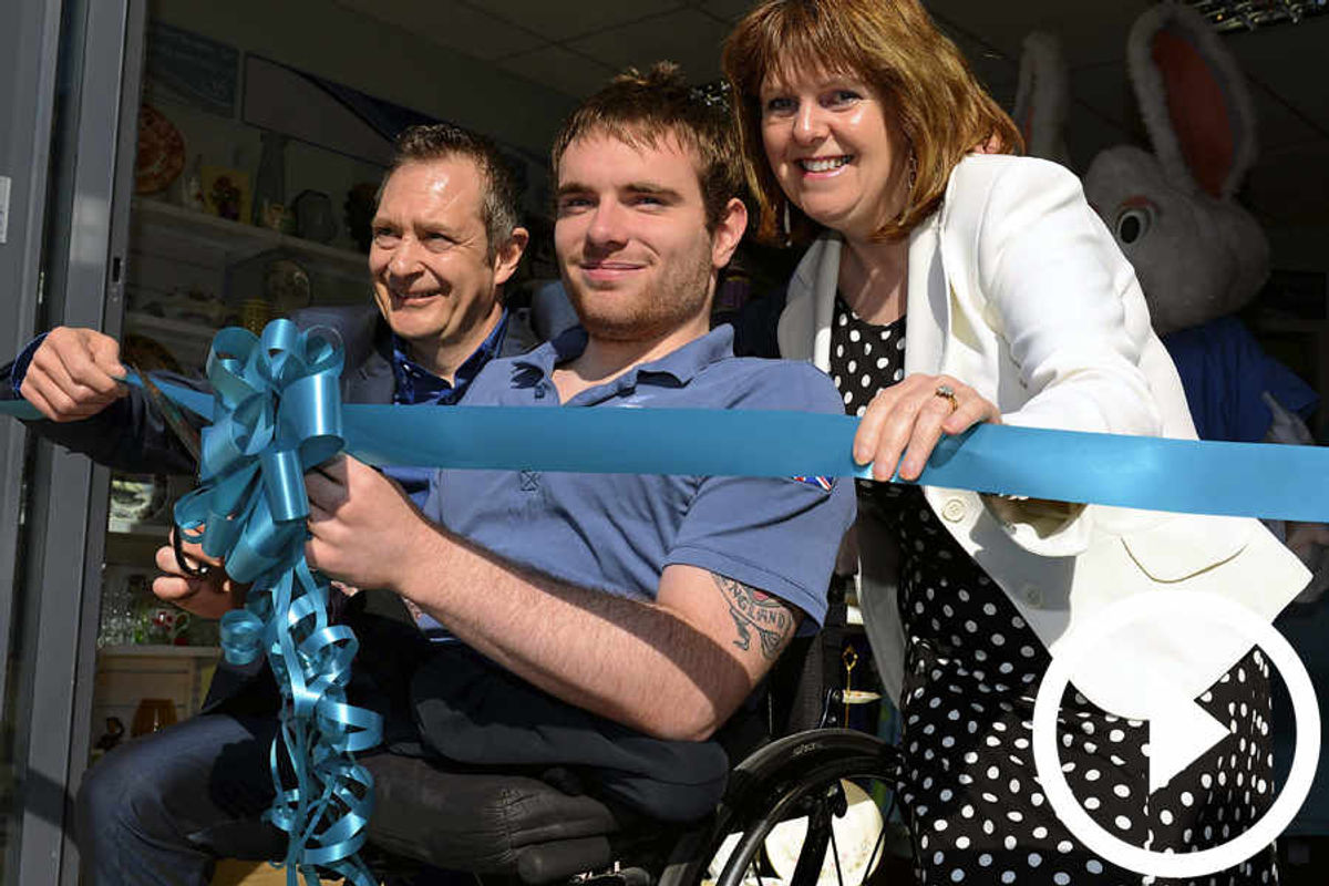 Paralympic hero Mickey Bushell opens Telford charity shop | Shropshire Star