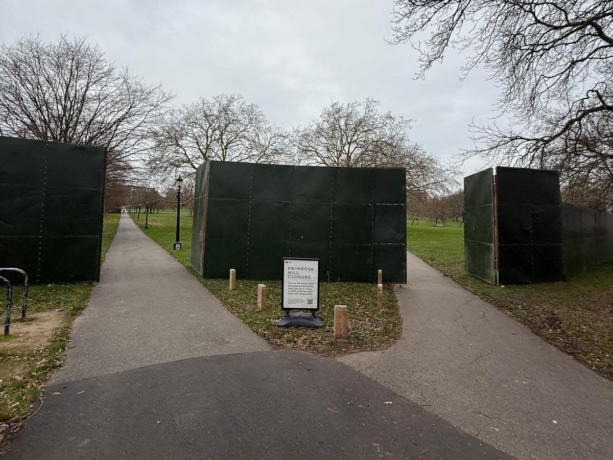 Outrage at ‘grotesque’ fencing around London park to stop New Year’s ...