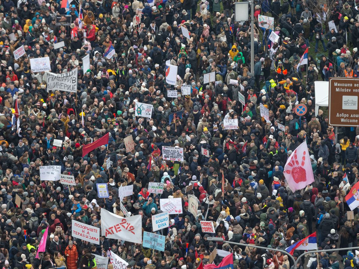 Thousands rally in Serbian capital to support students’ fight against ...