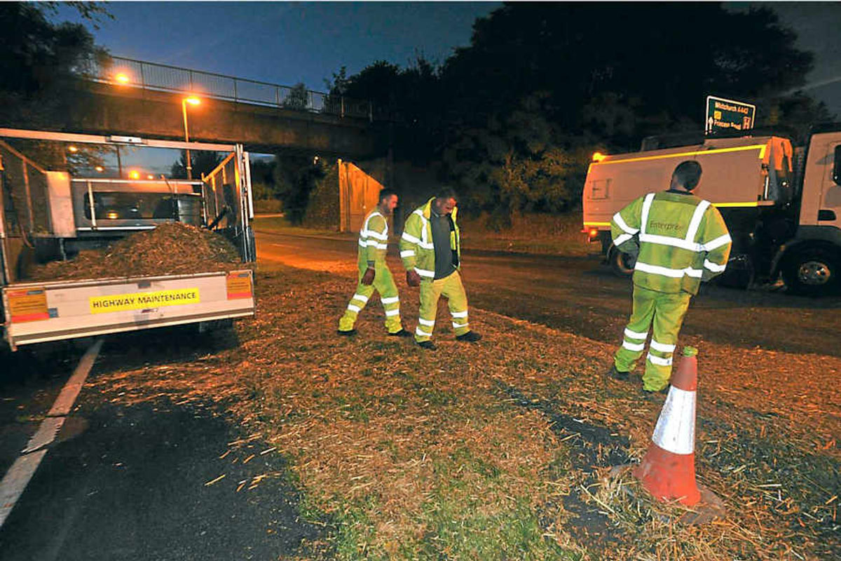 Hay trailer accident blocks busy Telford junction | Shropshire Star